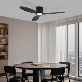 ZEVENTI - LED Stropní ventilátor VENTORA LED/24W/230V Wi-Fi Tuya černá + DO