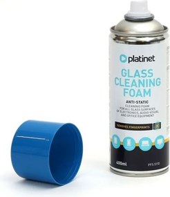 Antistatická čisticí pěna na sklo Platinet 400 ml, modrá