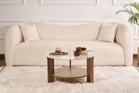 Designový konferenční stolek Eleanora 75 cm vzor ořech