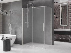 Mexen Velar, sprchový kout s posuvnými dveřmi 150 x 80 cm, 8mm sklo námraza, broušená ocel, 871-150-080-31-97