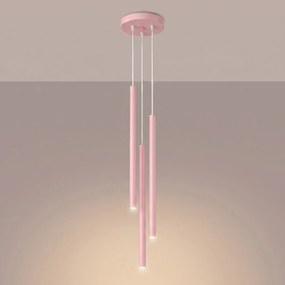 Sollux Lighting Závěsné svítidlo PASTELO 3P růžové