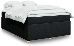 Box spring postel s matrací černá 140 x 190 cm textil 3285375