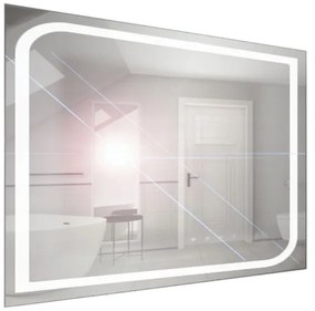 Comodo Zrcadlo závěsné s pískovaným motivem a LED osvětlením Nikoletta LED 6 Typ: bez vypínače, Rozměry (cm): 100x65 - (Nikoletta LED 6/100)