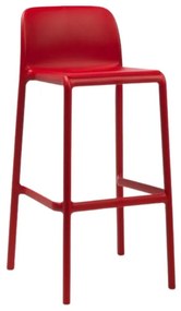 OnaDnes -20% Nardi Červená plastová barová židle Faro 76 cm