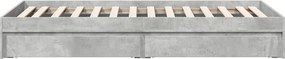 Rám postele se zásuvkami betonově šedý 90 x 190 cm kompozit 3280709