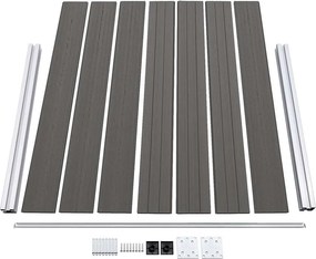 Plotový dílec WPC 180 x 146 cm šedý 148982