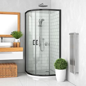 Čtvrtkruhový sprchový kout s dvoudílnými posuvnými dveřmi LLR2 1900 mm 776-798 410 Grape S Brillant LLR2/800 555-8000000-00-11
