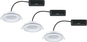 P 92248 LED vestavné svítidlo Sormus 3ks sada IP65 kruhové 100mm 3x4,8W / 1,5W / 230V 3000K bílá - PAULMANN