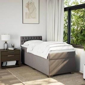 Box spring postel s matrací taupe 90x190 cm textil 3288054