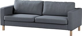 Potah na pohovku IKEA Karlstad, 3-místná, rozkládací barva šedá látka pletený vzor