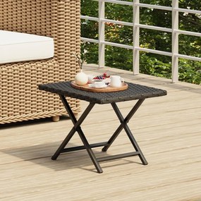 vidaXL Skládací stolek 45 x 35 x 32 cm polyratan [362252] Barva: Černá