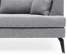 Hanah Home Rohová pohovka BOBO světle šedá levá