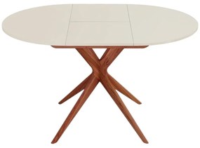 Kulatý rozkládací jídelní stůl s přídavnou deskou ø 90 cm Jubi – Ragaba