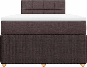 Box spring postel s matrací tmavě hnědá 120x200 cm textil 3289726