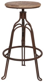 Kovová vytáčecí stolička Bistro - Ø 35*60 cm