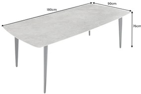 Massive home | Jídelní stůl MILANO 180 CM keramika  šedý mramor