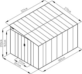 LANIT PLAST, s.r.o. plechový domek LANITPLAST WANDHAUS 911 WARM GREY LG4361