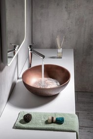 Sapho Sapho, FORMIGO betonové umyvadlo na desku, průměr 39cm, měď mat, FG320