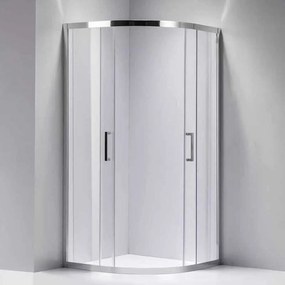 BPS-koupelny Čtvrtkruhový sprchový kout HYD-PK101B 90x90 cm chrom/transparent + vanička HYD-PSV-ST01B bílá