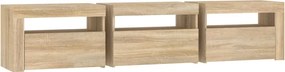 TV skříňka s LED osvětlením dub sonoma 180x35x40 cm 3152756