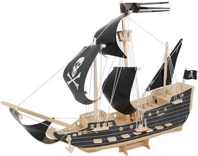 Dřevěné 3D puzzle Pirátská loď