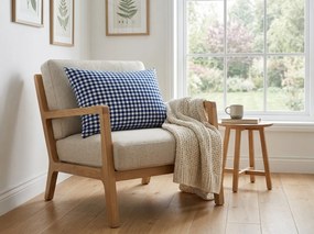Povlak na polštář z mikrovlákna NAVY GINGHAM 50x70 cm, modro-bílý