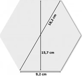 Stříbrné dekorativní akrylové zrcadlo Hex - 8 ks