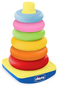 Chicco Pyramida z kroužku 20 cm pastelové barvy