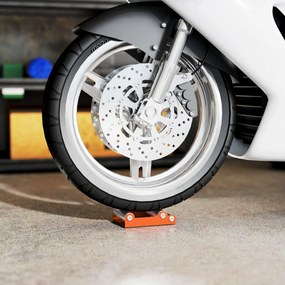HOMCOM Stojan na čištění motocyklových kol - pomůcka pro otáčení kol vzadu, pomoc při čištění pneumatik a péče o řetěz pro čištění pneumatik a mazání…