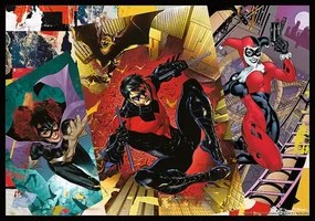 Trefl - Puzzle - Batman v akci / 4x 250 dílků / 33.9 x 23.9 cm / věk 1