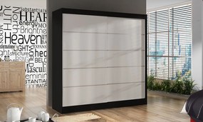 FN Skříň Baja IV 200 cm černá/bílá