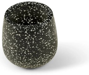 Tmavě šedý květináč Bonami Selection Terrazzo, ø 15 cm