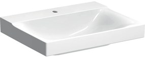 Geberit Xeno 2 - Umyvadlo 600x480 mm, otvor pro baterii, bez přepadu, s KeraTect, bílá 500.530.01.1