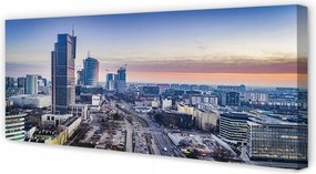 Foto obraz na plátně Canvas s fotografií Varšava Panorama 125x50 cm