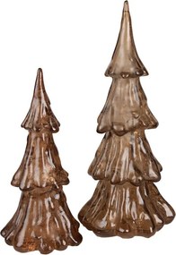 Bronzový svítící vánoční stromek Led Tree L - Ø 14*33 cm