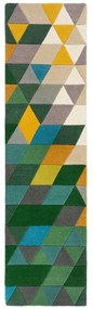 Flair Rugs koberce Ručně všívaný běhoun Illusion Prism Green/Multi ROZMĚR: 60x230