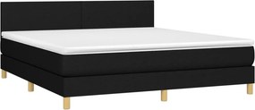 Box spring postel s matrací černá 160x200 cm textil 3140467