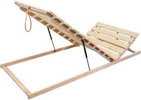 LAŤOVÝ POLOHOVACÍ ROŠT LUX 14 HP S ÚLOŽNÝM PROSTOREM 100x200 Ahorn