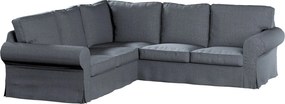 Potah na pohovku IKEA  Ektorp rohová barva šedá látka pletený vzor