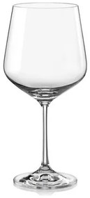 BOHEMIA SANDRA SKLENICE NA BURGUNDY 570ML SADA 6KS