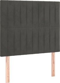 vidaXL Box spring postel s matrací 120 x 200 cm samet [3137954] Barva: Tmavě šedá