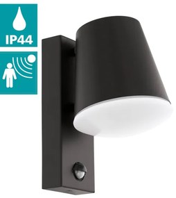 Eglo 97451 - Venkovní nástěnné svítidlo se senzorem CALDIERO 1xE27/10W/230V IP44