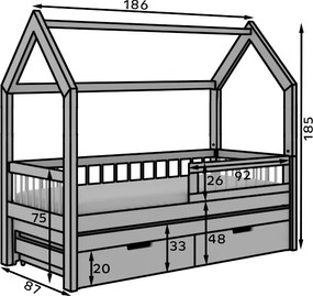 ADRK Furniture Postel Domek Artes II