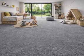 Lano, Metrážový koberec Aura 850, na míru, šíře 4m,5m, šedá, ab (mřížka), chodba / předsíň