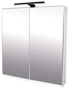 BPS-koupelny Zrcadlová skříňka závěsná Atica 70 ZS LED-B s osvětlením Any LED 30 B, černá