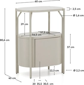 Bílá skříňka pod umyvadlo 60x81 cm Arely – Kave Home