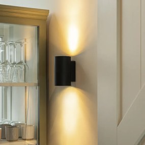 Chytrá designová nástěnná lampa černá vč. 2 Wifi GU10 - Sandy