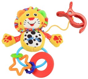 Plyšová hračka s chrastítkem Baby Mix gepardík Žlutá