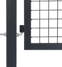 Zahradní brána se sloupky ocel 350 x 140 cm antracitová 144401