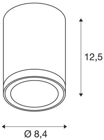 SLV 1003426 Enola Round S, venkovní stropní svítidlo, LED 9W 3000/4000K, antracit, průměr 8,4cm, IP65